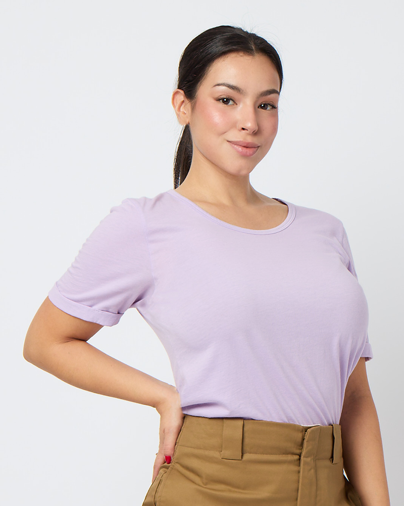 The Perfect Rolled Sleeve Tee in Purple // PerfectDD